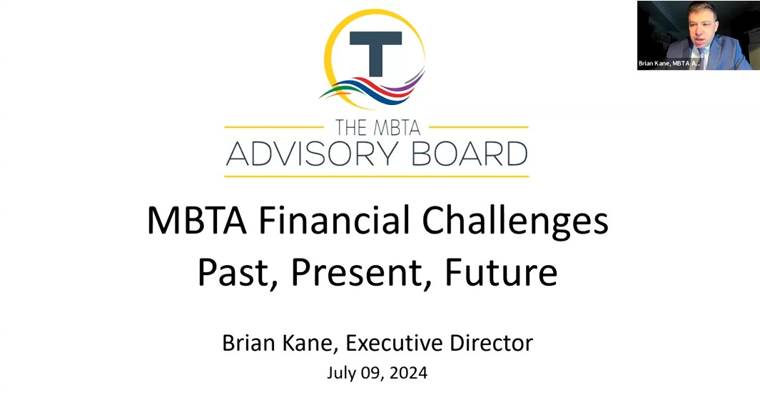 WATCH: "The MBTA's Fiscal Cliff and the Future of Public Transit" - The MBTA Advisory Board